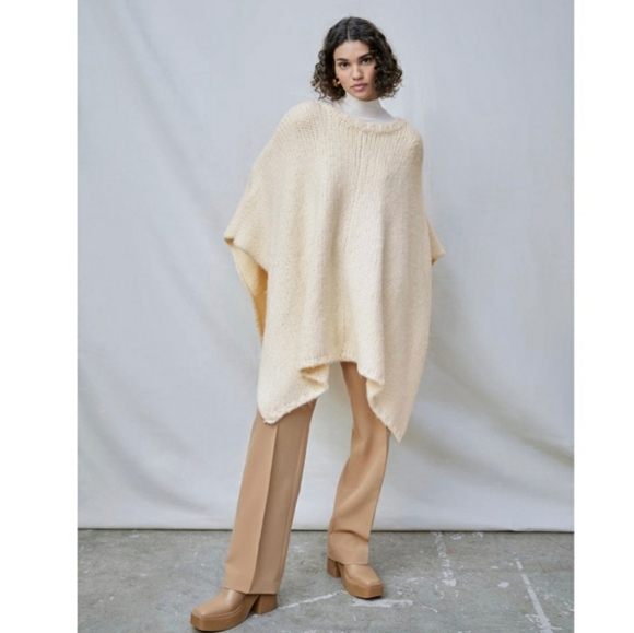 Zara | Sweaters | Nwt Zara Extra Long Knit Poncho Limited Edition ...